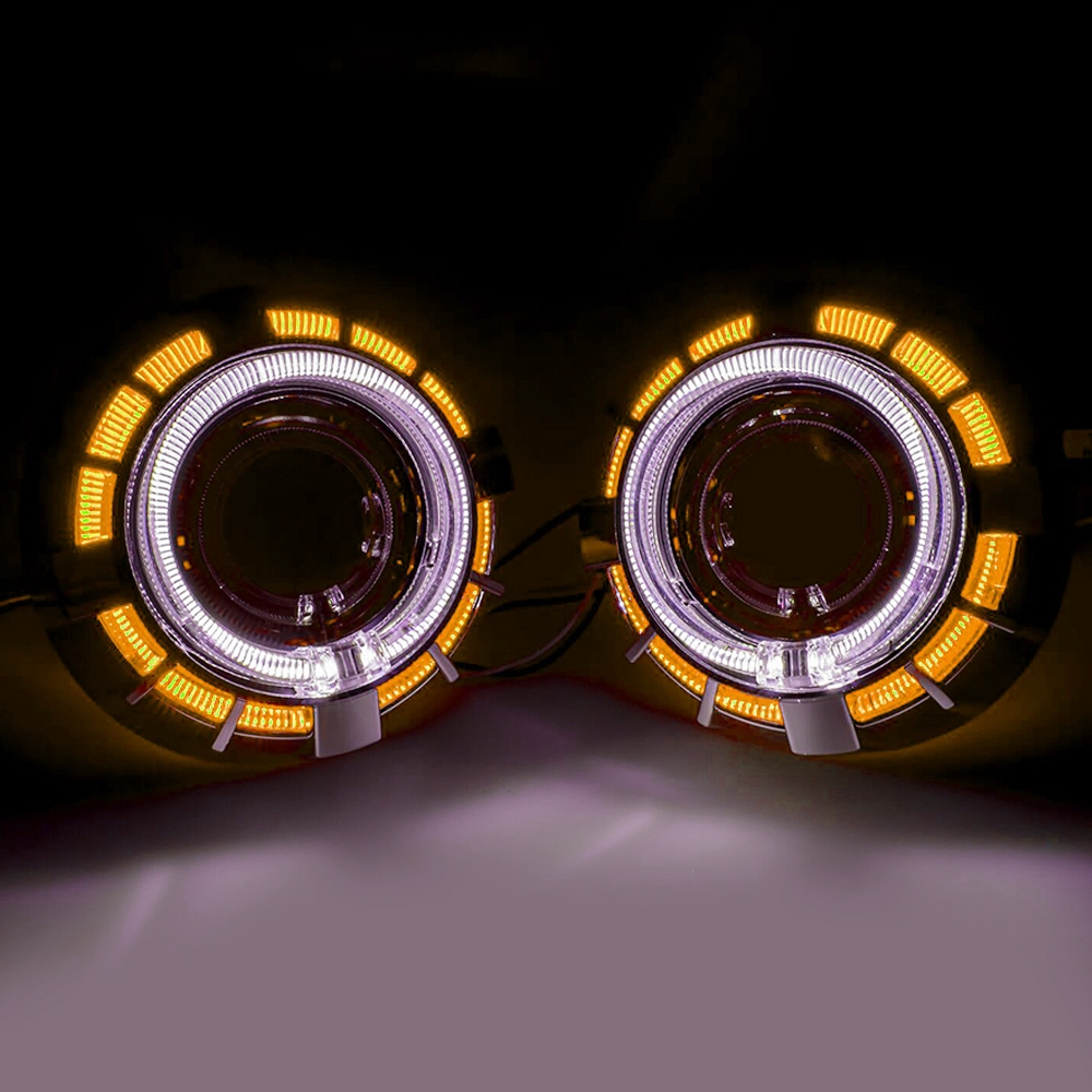 2.5 inch Projector LED Angel Eyes Shrouds LED DRL Bi-Xenon LED ...