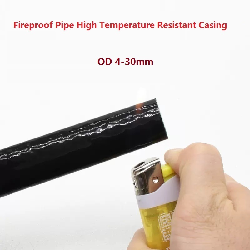 Black Fireproof Pipe Silicone Rubber Fire Retardant Casing High ...