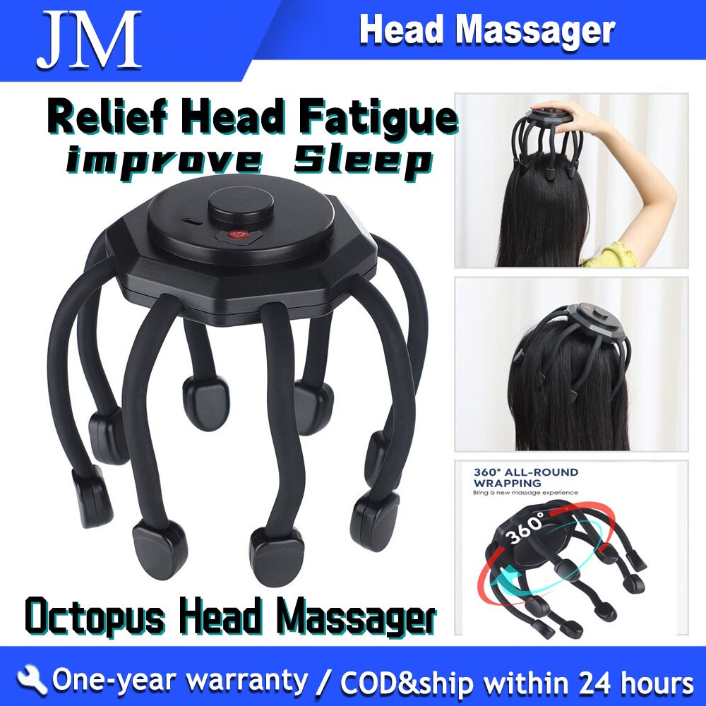Electric Octopus Head Massager Relief Head Fatigue Improve Sleep Head ...