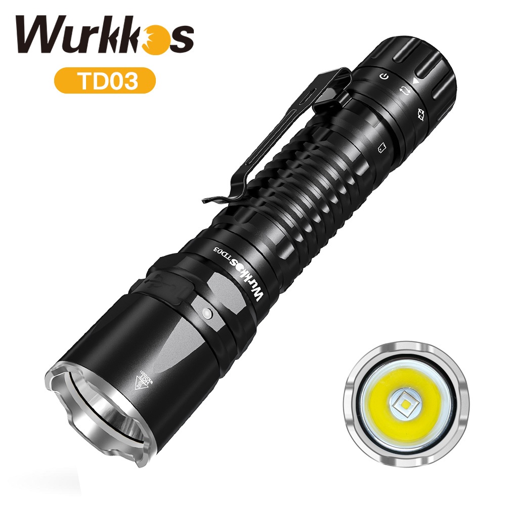 Wurkkos TD03 18650 SFT40 LED 5000K 1800LM 353M USB Rechargeable Flashlight | Shopee Philippines