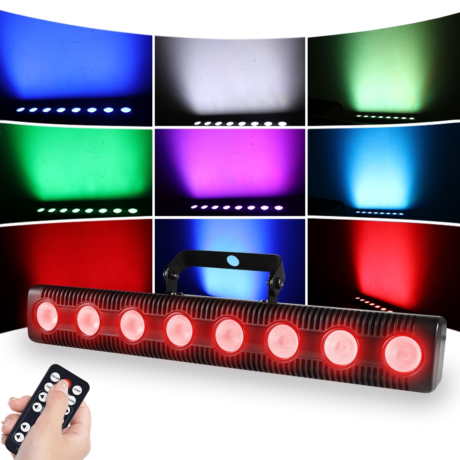 Led RGB 8 LEDs Wall Washer Light DMX512 Remote Color Changing LED Strip ...