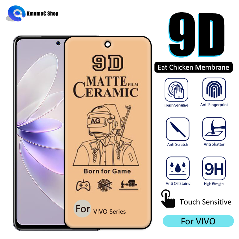 Soft Matte Temperd Glass Ceramic film VIVO V30 Lite Y100 V29e V27e V25 V25e V23 V23e V21 V21e ...
