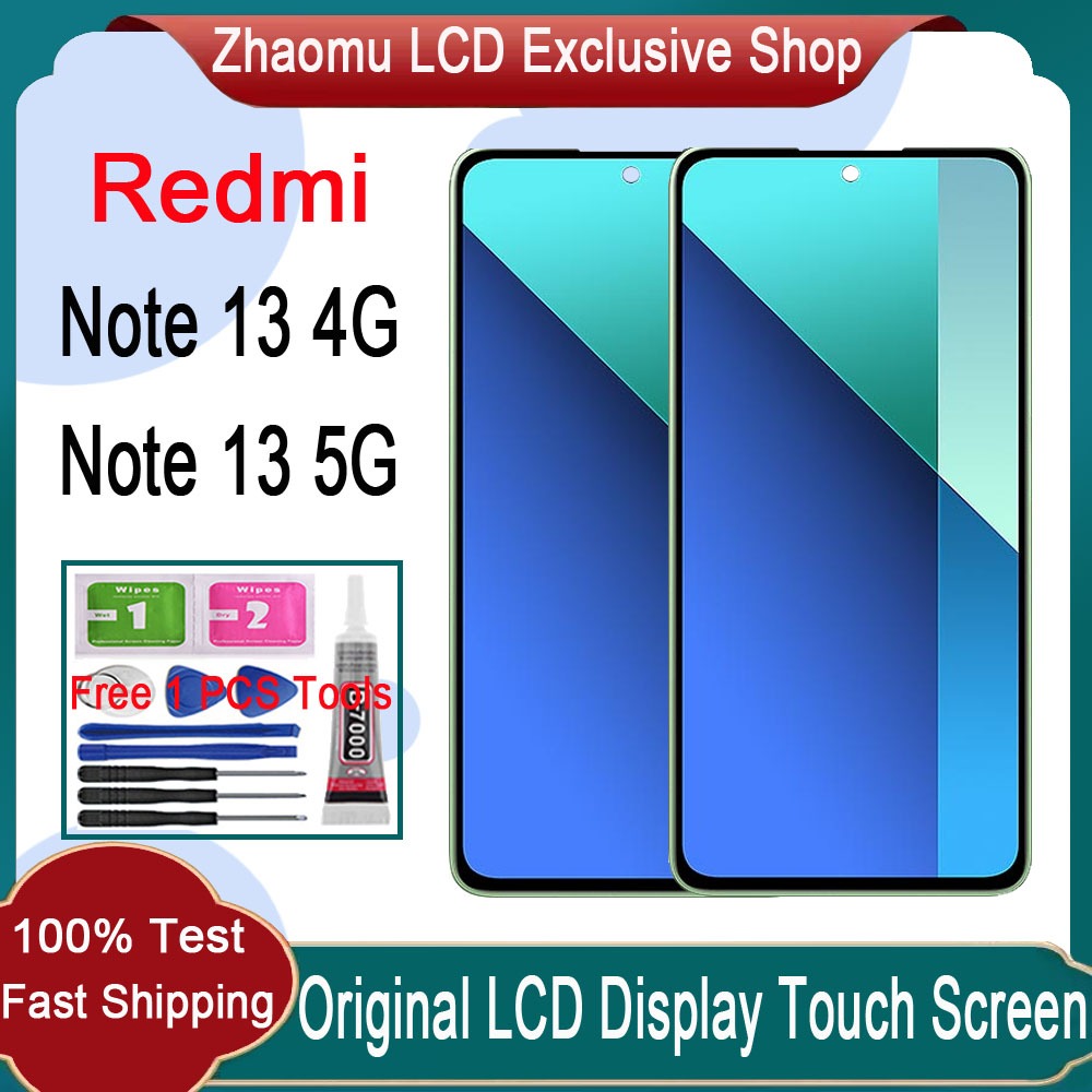 Original AMOLED Redmi Note 13 4G 5G LCD Display Touch Screen ...