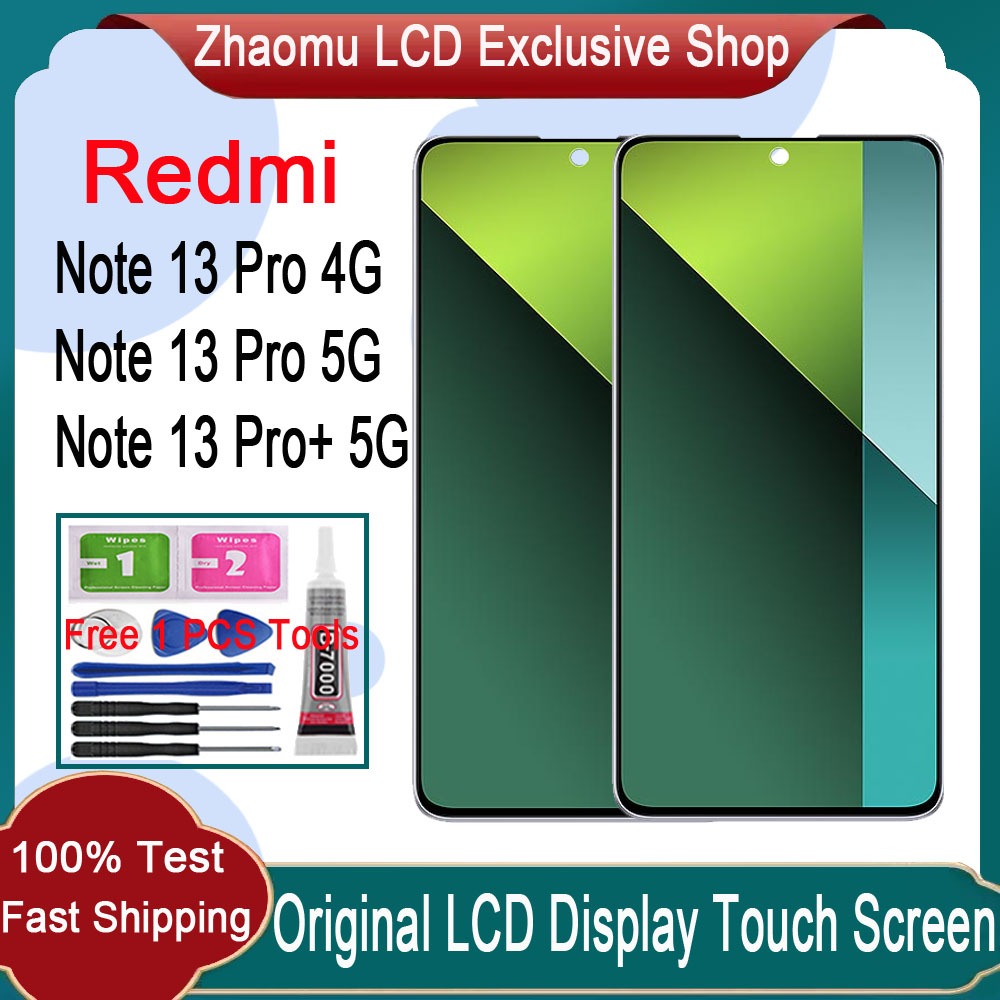 Original AMOLED Redmi Note 13 Pro 4G 5G Note 13 Pro Plus 5G LCD Display ...