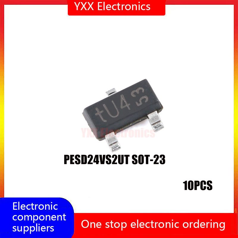 10PCS genuine UMW PESD24VS2UT SOT-23 24V ESD anti-static diode ...