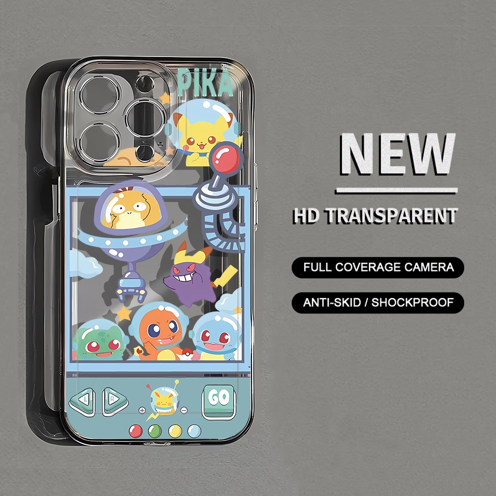 Case iPhone for 15 / 14 / 13 / 12 / 11 Promax HD Transparent Pokemon ...