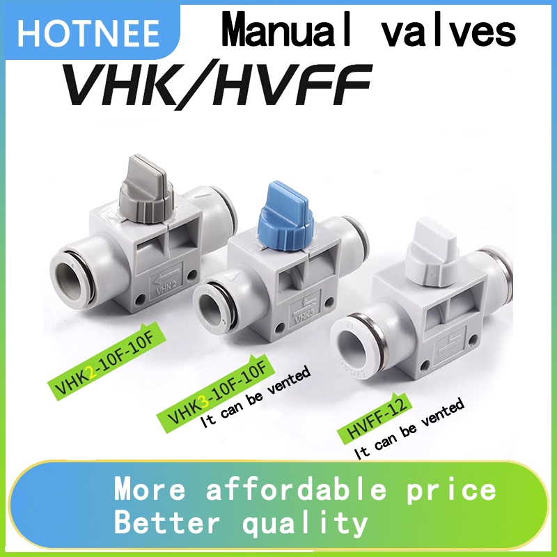 HVFF/VHK Hand valves 4mm 6mm 8mm 10mm 12mm Air Pneumatic Hose Tube Hand ...