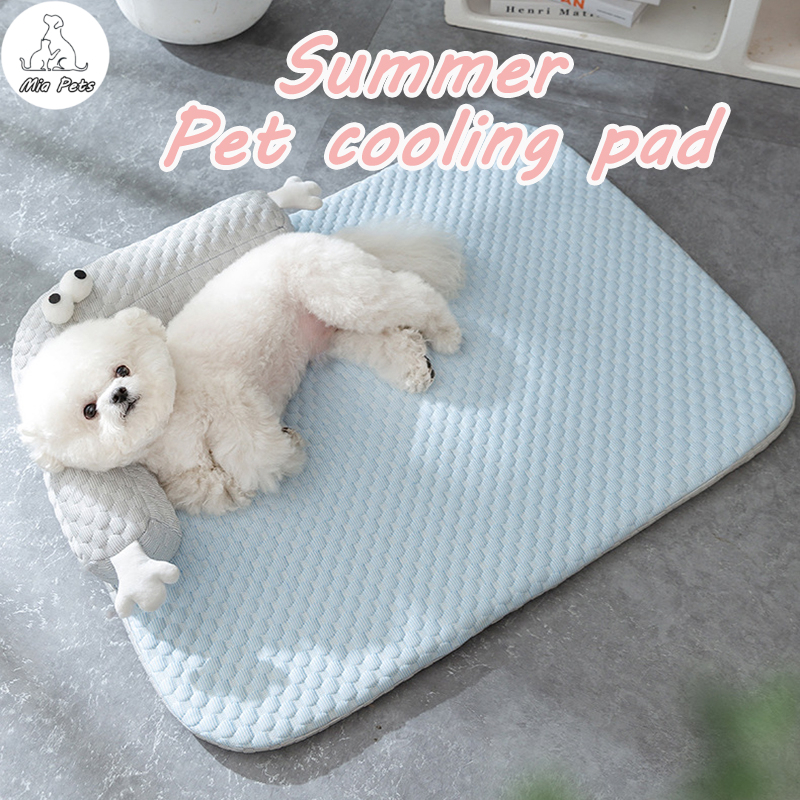 Natural Cooling Pet Bed Neck Guard Dog Bed Summer Pet Cooling Pad ...