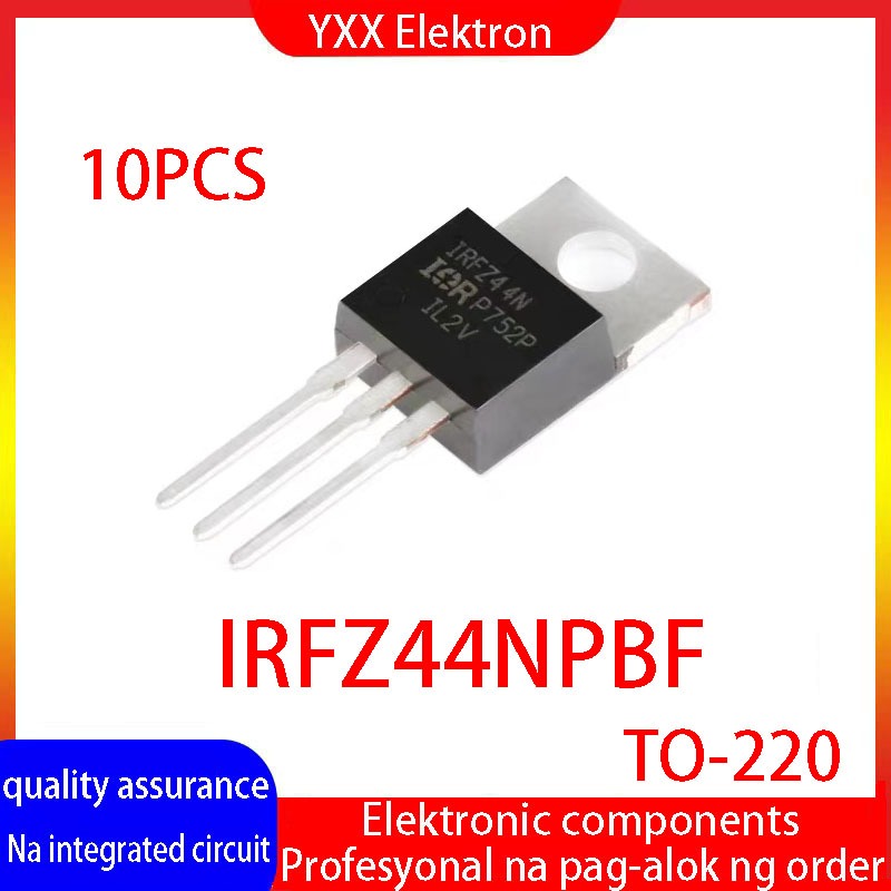10PCS of brand new genuine IRFZ44NPBF IRFZ44N plug-in TO-220 MOSFET field-effect transistor ...