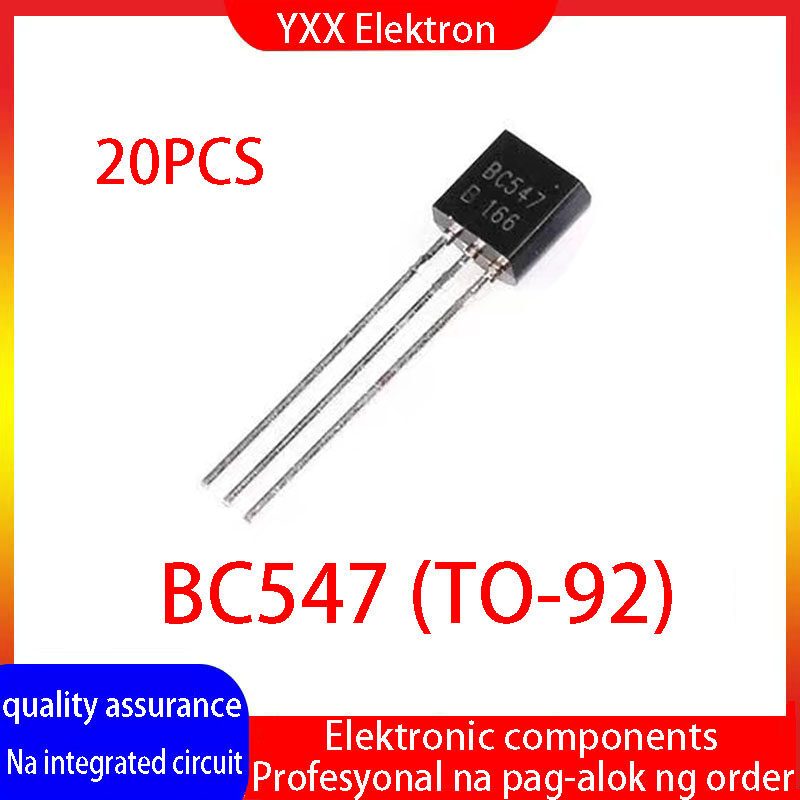 20PCS New original BC547 BC547B inline TO-92 low-power transistor NPN transistor | Shopee ...