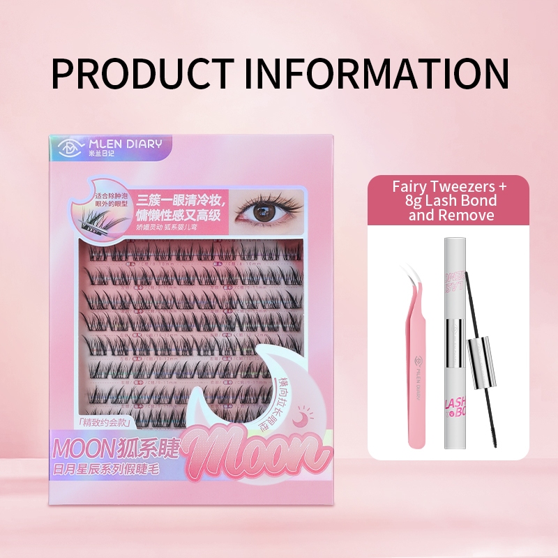 [SHIP ON 24 HOURS]MLEN DIARY Fox-style False Eyelashes Reusable ...