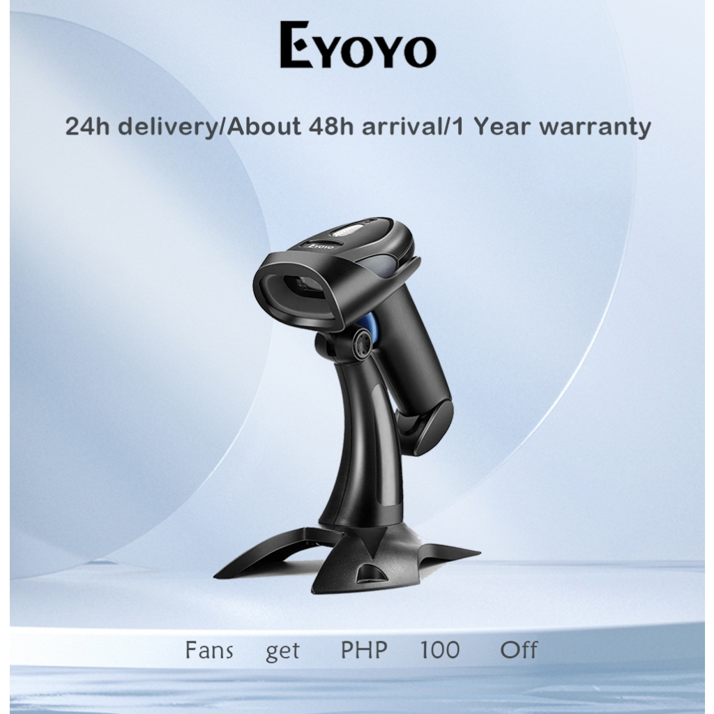 Eyoyo Wireless 1D 2D Barcode Scanner, Compact and Convenient, 2.4G ...
