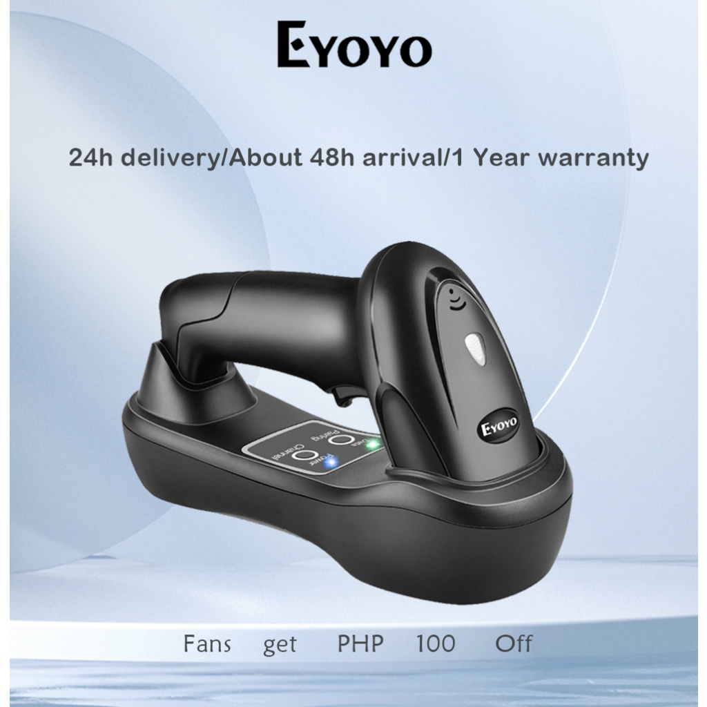 Eyoyo Wireless Barcode Scanner, Compact and Convenient with USB Dock ...