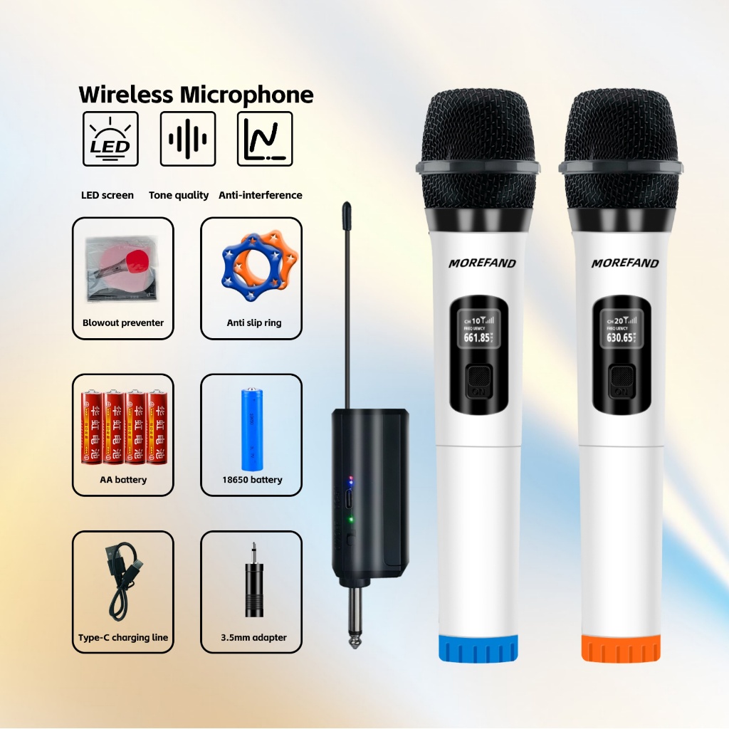 MOREFAND 308V1-S/308V2-S Wireless microphone , Portable floating mic ...