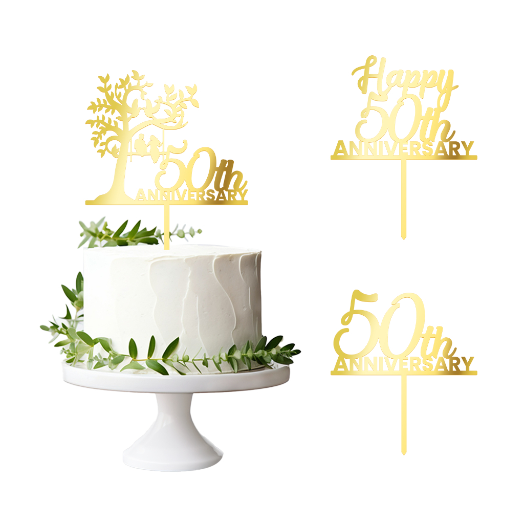 50th Anniversary Cake Topper in Acrylic 50 Wedding Anniversary Cake ...