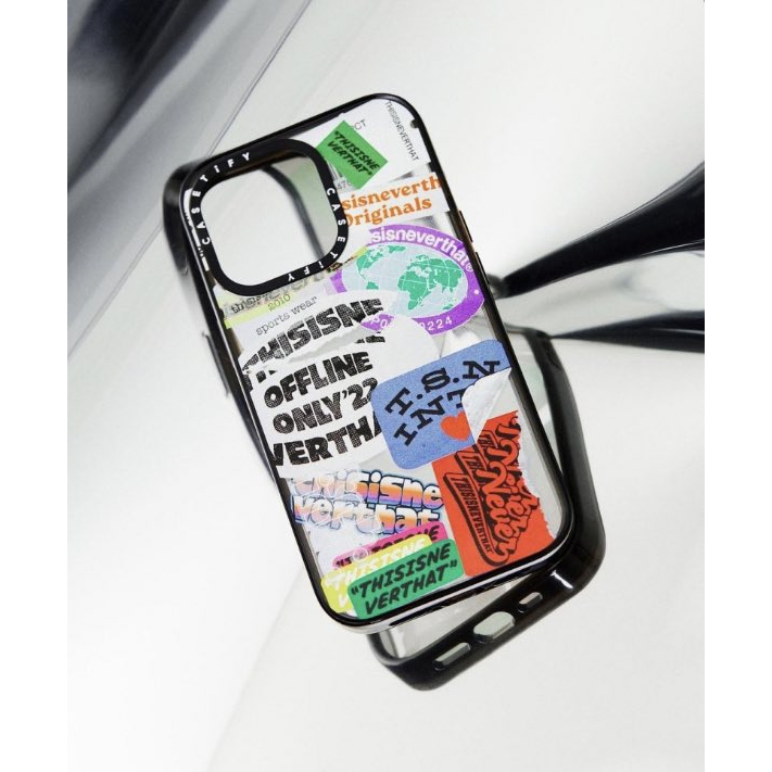 CASETiFY X Thisisneverthat Sticker CaseCase Magnetic suction Black ...