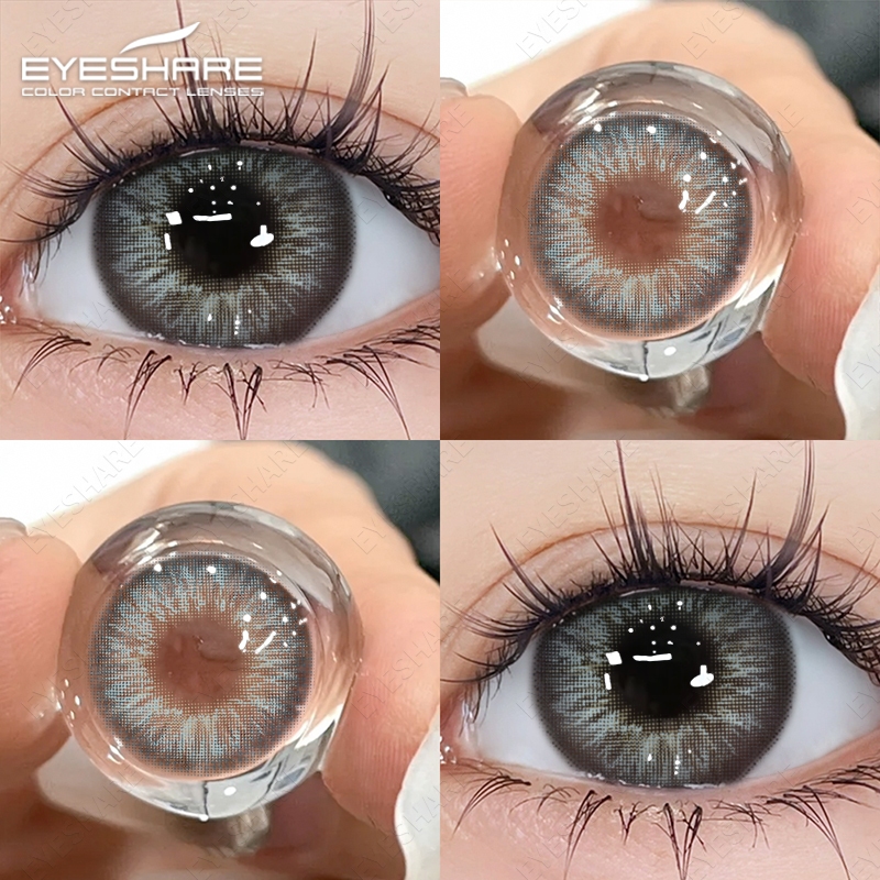 Eyeshare Omg Contact Lenses Gray Natural Iris Color Lenses With Case ...