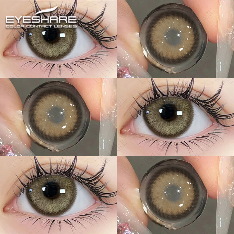 Eyeshare Omg Contact Lenses Gray Natural Iris Color Lenses With Case ...