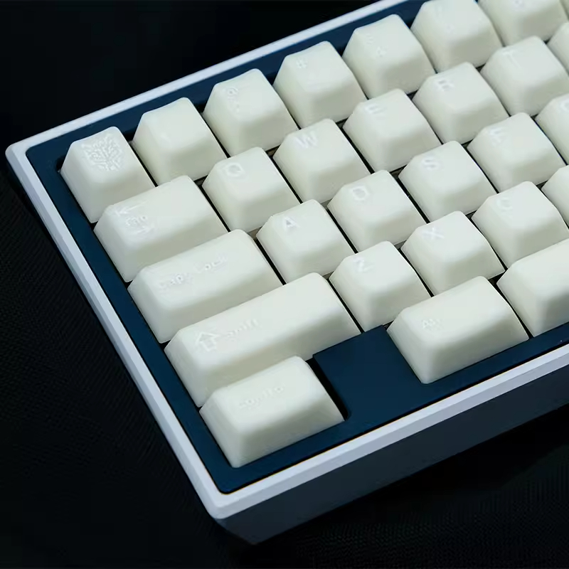 114 Keys white Round Front Keycaps Ice Translucent Cherry Profile ...