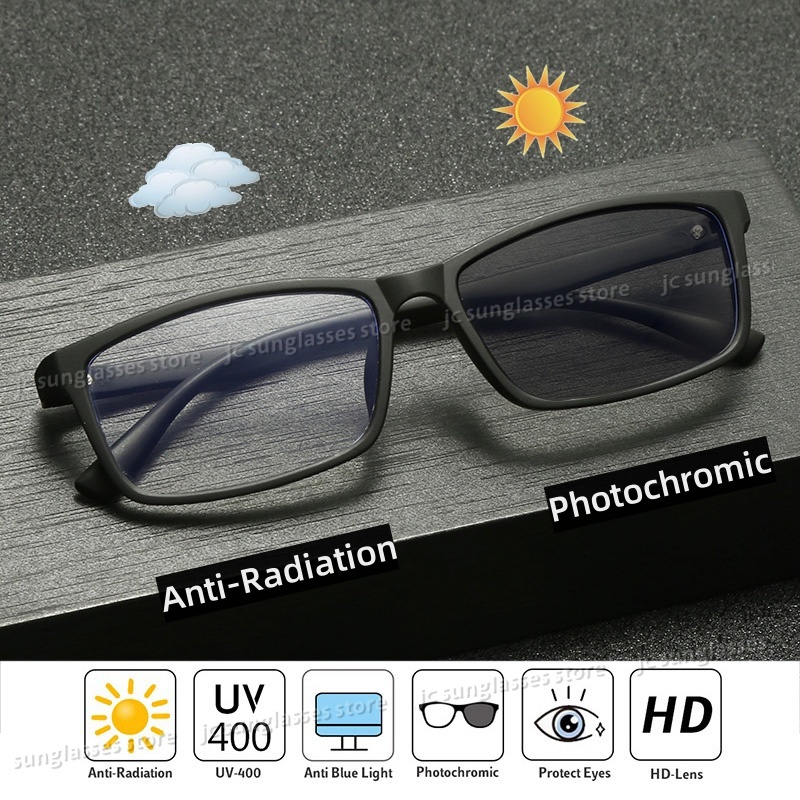 Photochromic Anti Radiation Eye Glasses For Women Men Anti rad Sun ...