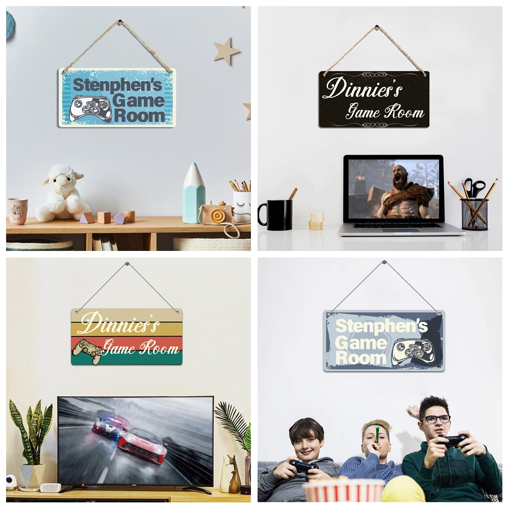 Personalized Game Room Decoration Custom Name Kids Room Decals Door ...