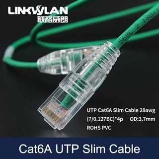 Cat6A UTP Patch Cord 28AWG Slim Ethernet Cable RJ45 Cat6A Unshielded Colour / Cat7 Black ...