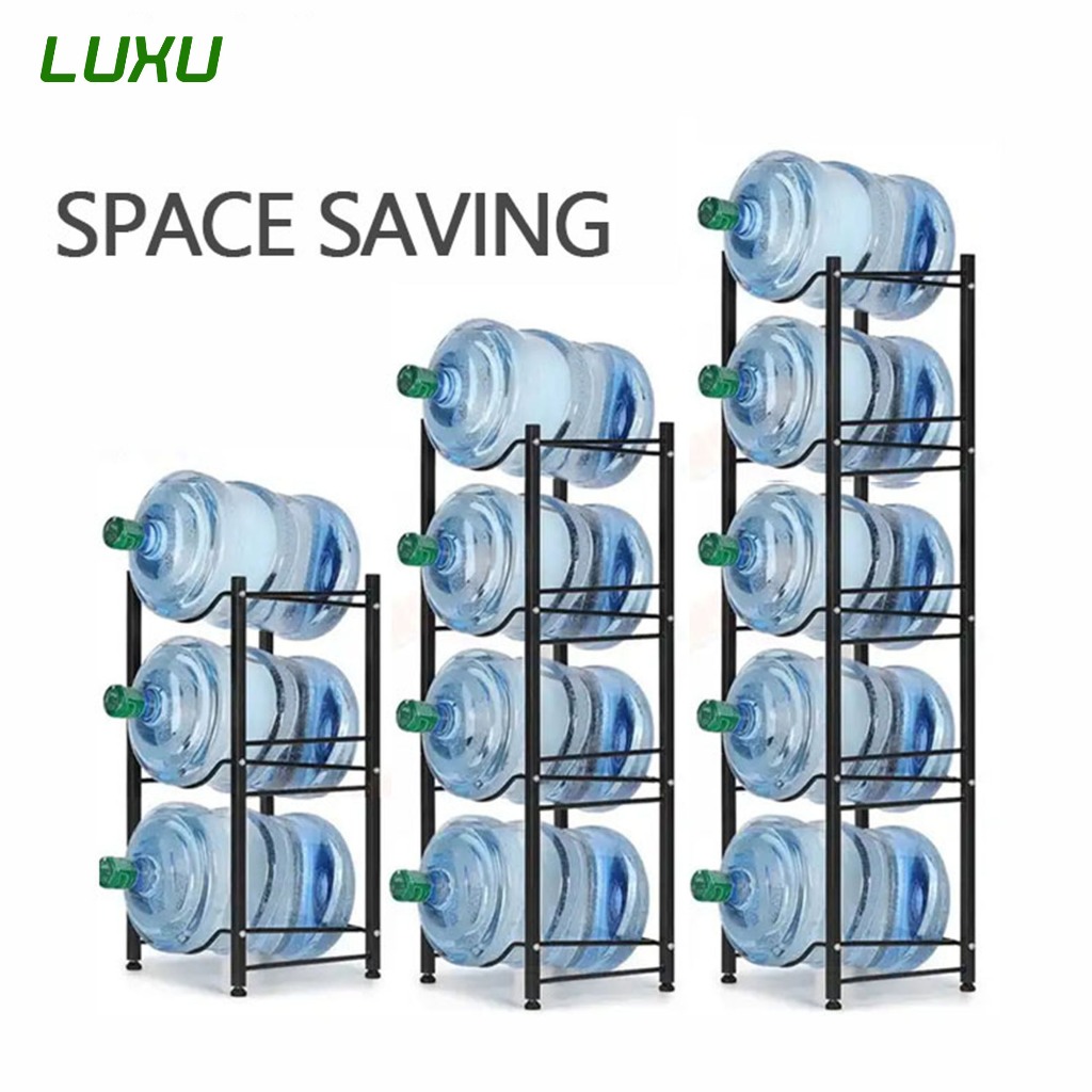 LUXU 3/4/5 Layer Mineral Water Dispenser Rack Stand Water Container ...