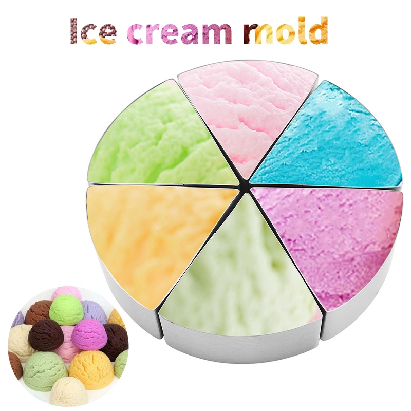 Six-color Ice Cream Mold Various Flavors Creative Separator Colorful ...