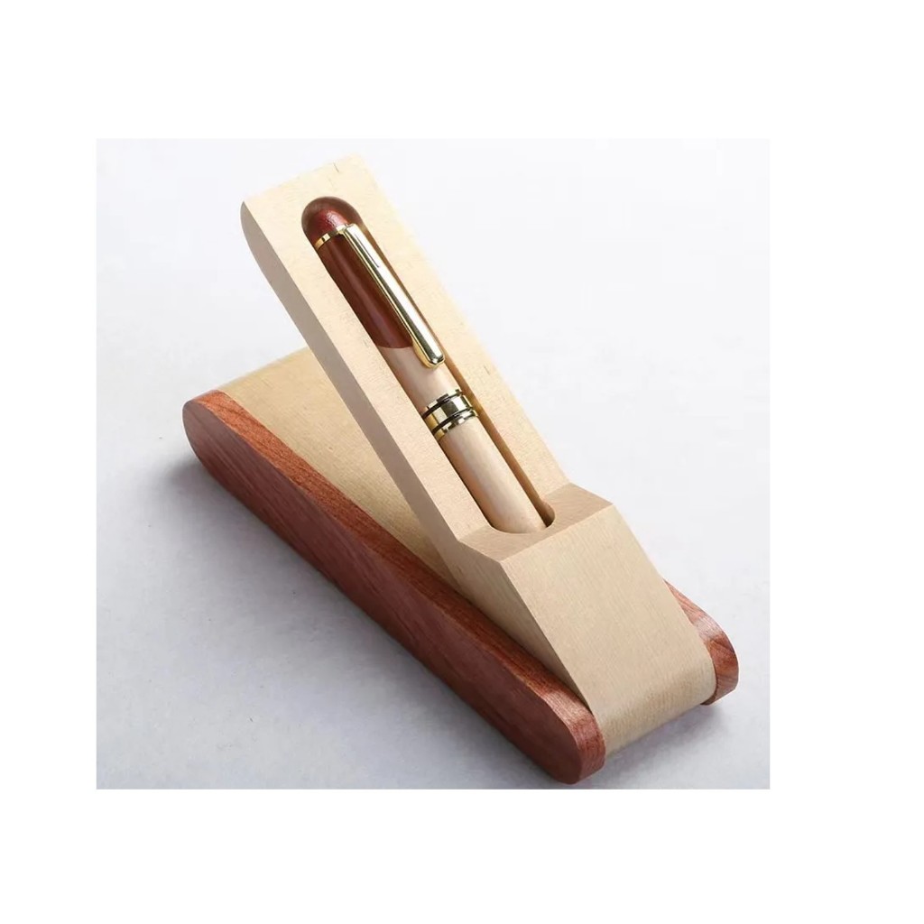 Rotating Wood Ballpoint Pen High-End Signature Pen Metal Solid Wood Gel ...