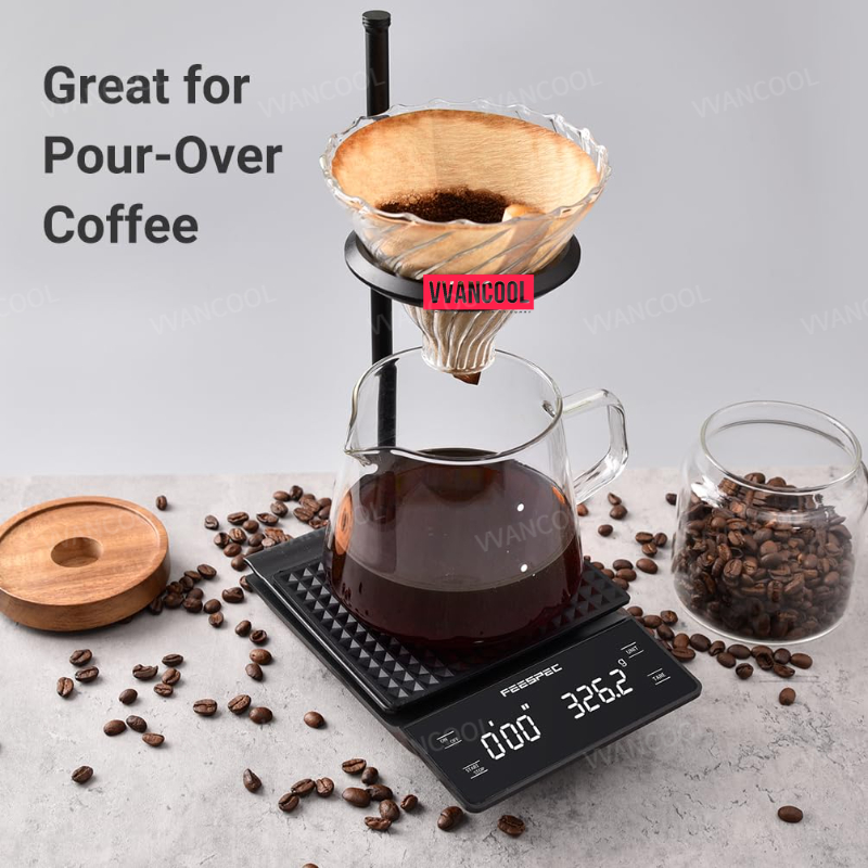 Coffee Scale High Precision Pour Over Drip Espresso Scale Lit LCD ...