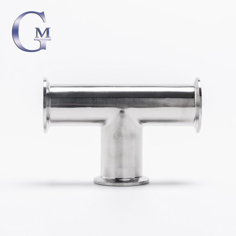 TP316L 3/4" to 1-1/2" Sanitary Tri Clamp 3 Way Tee TP316L Stainless Steel Sanitary Ferrule Tee ...