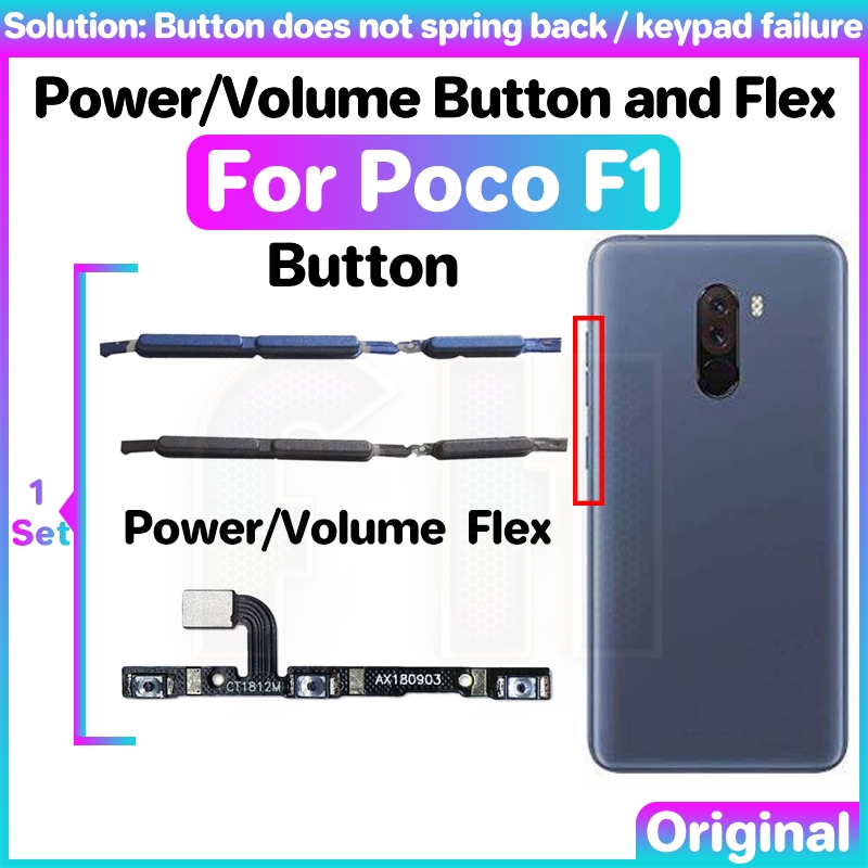 Power Volume button flex For poco F1 Switch Power ON OFF Key Mute ...