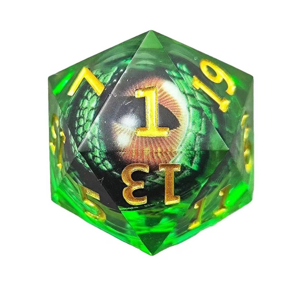 D20 Single Dragon Eye Dice 35mm, 20 Sided DND Dice, Jumbo D20 D&D ...
