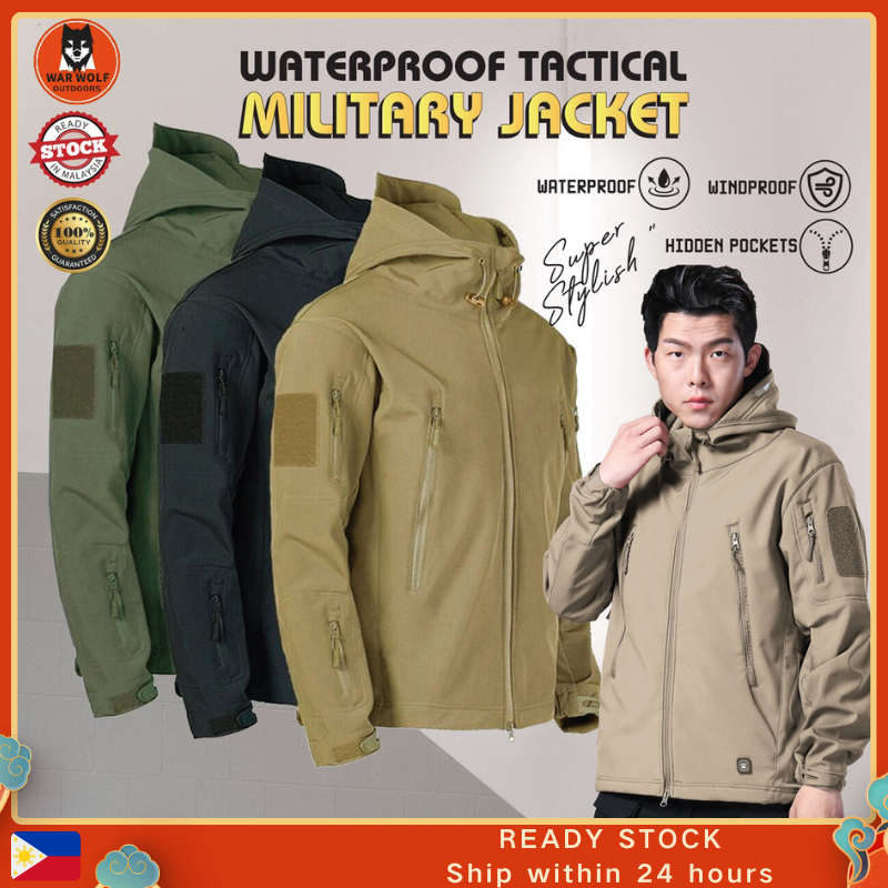 COD Men's Windproof Hooded Assault Jacket Waterproof Jacket Soft Fabric ...