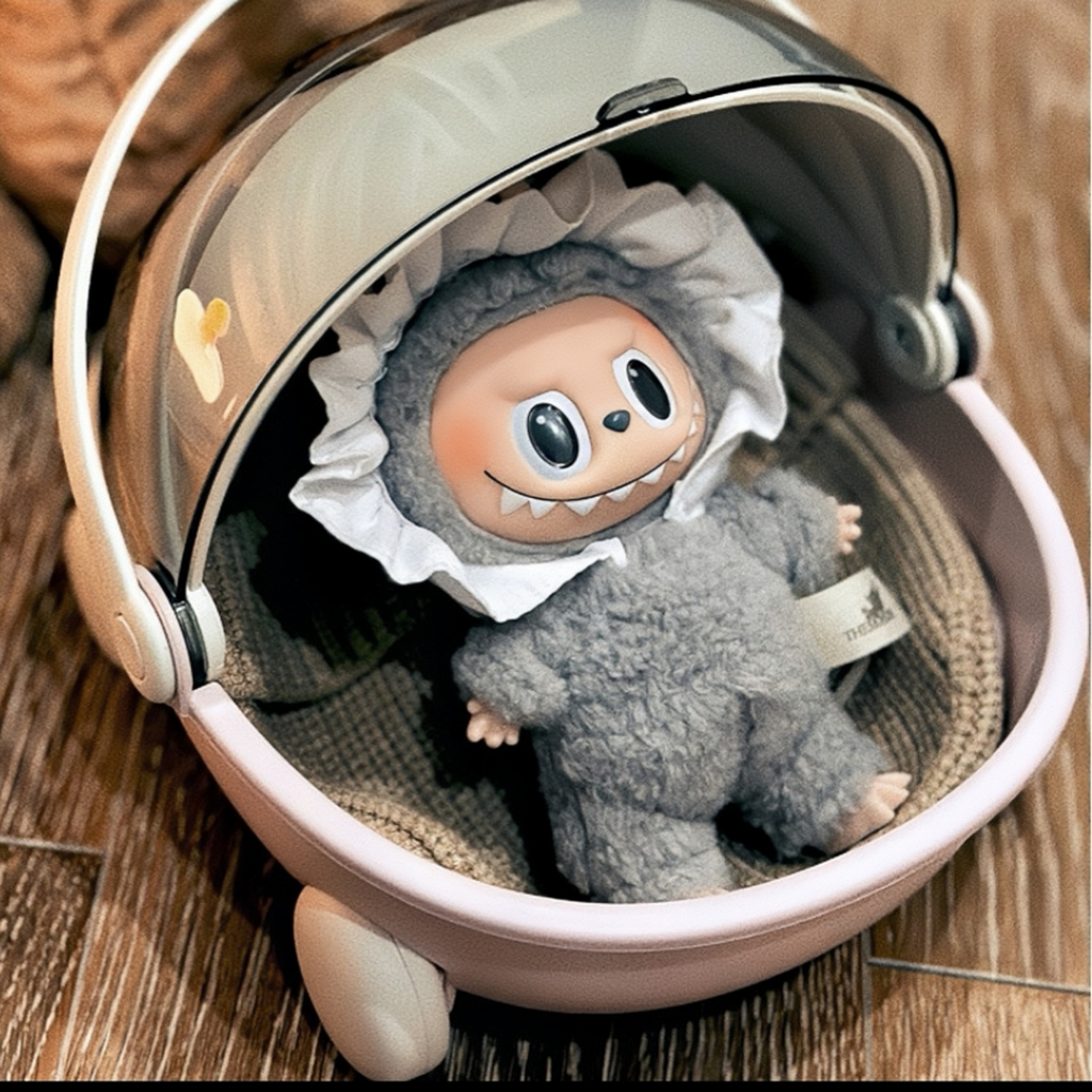 Labubu Cradle Car Baby Bed Labubu 20cm Nest Cotton Doll Accessories ...