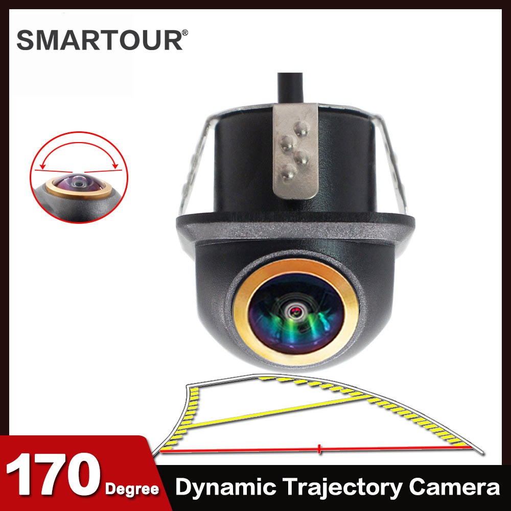 CCD Fisheye Lens Dynamic trajectory Car Camera Rear View Wide Angle ...