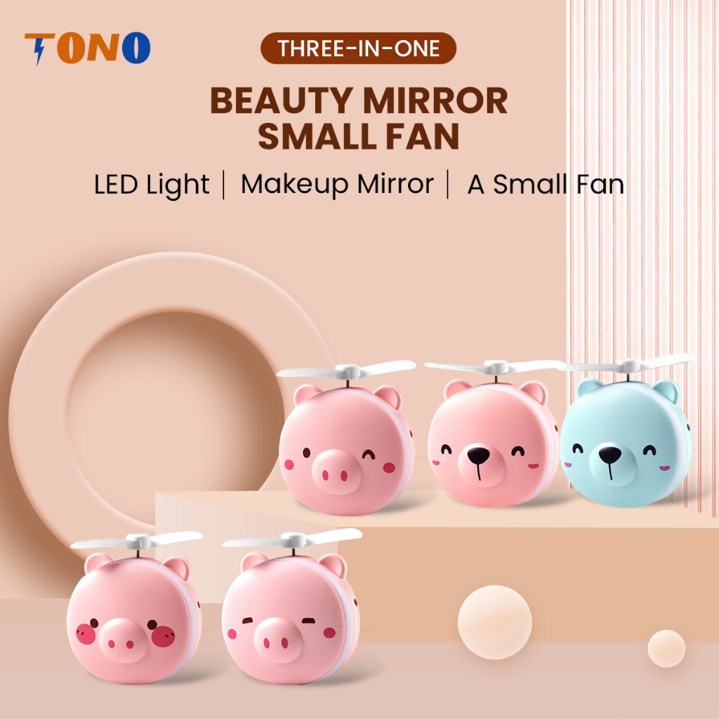 TONO New Ultra-Thin Folding Fan Desktop Silent Charging Treasure Mini ...