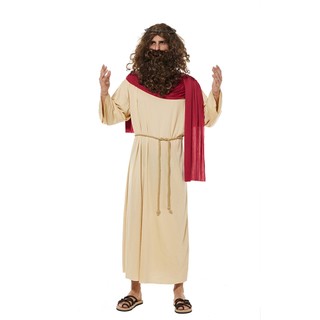 COD Adult Morph Jesus Costume Men Jesus Wig And Beard Jesus Cosplay ...