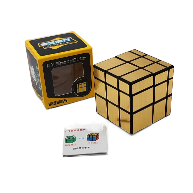 Qiyi 3x3 Speed Cube Gold Mirror Cube Puzzle Speed Cube Different Shapes ...