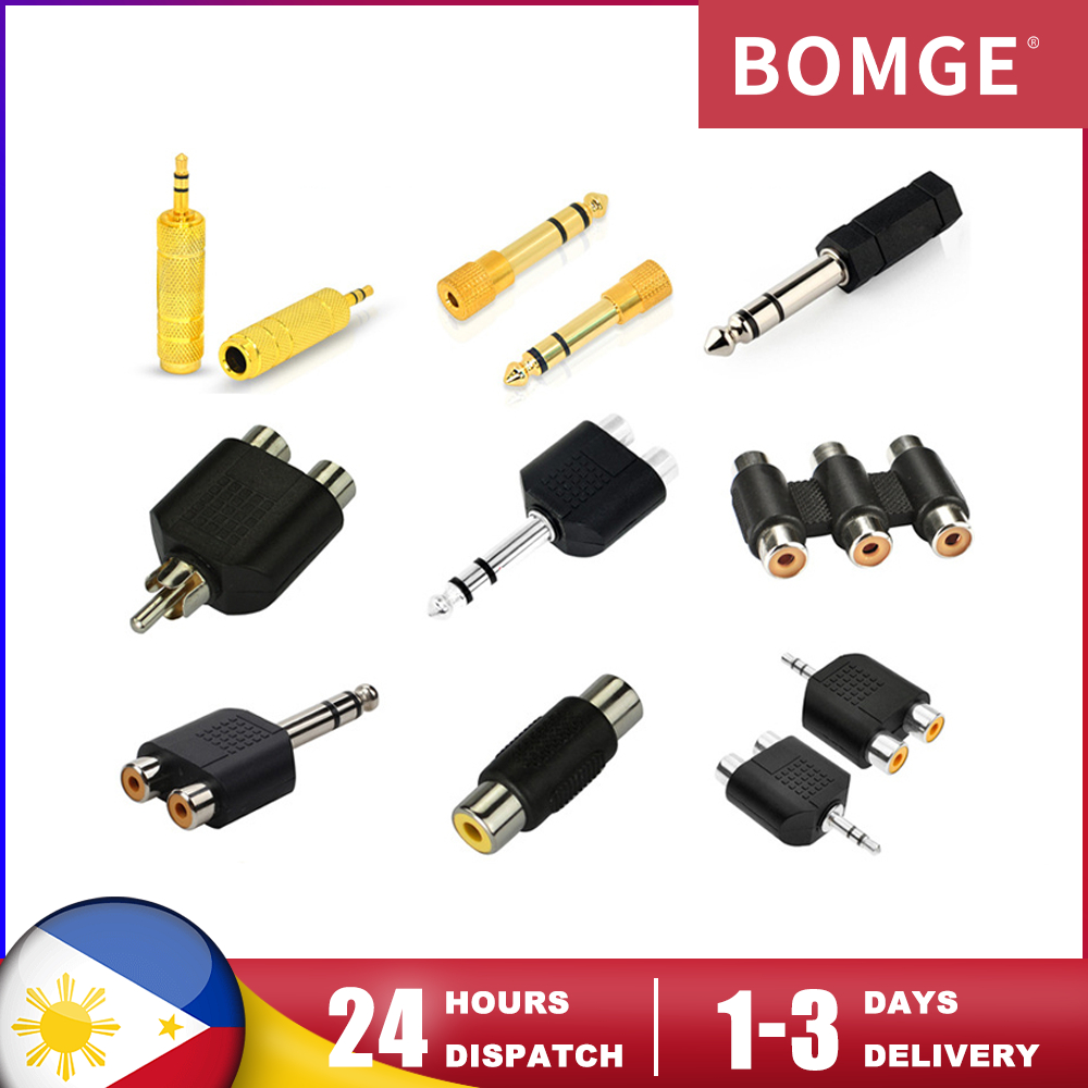 BOMGE Audio adapter Connector Splitter 6.5MM Male Jack Stereo to 3.5MM ...