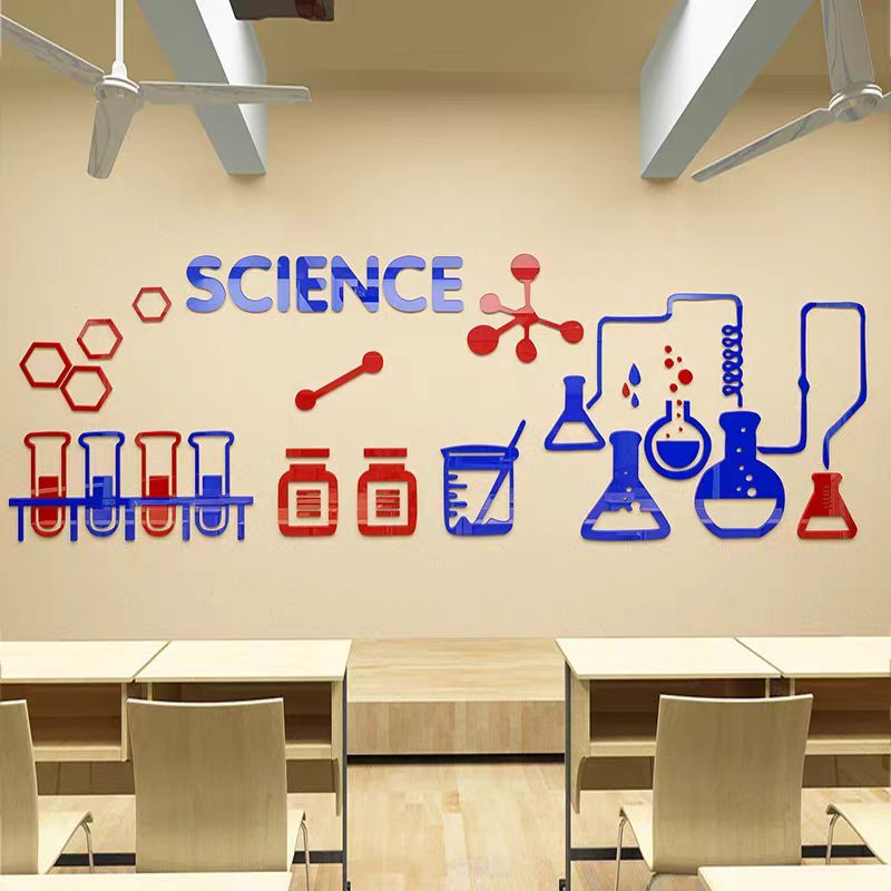 Science Lab Decoration science School Classroom Layout Acrylic 3d Three ...