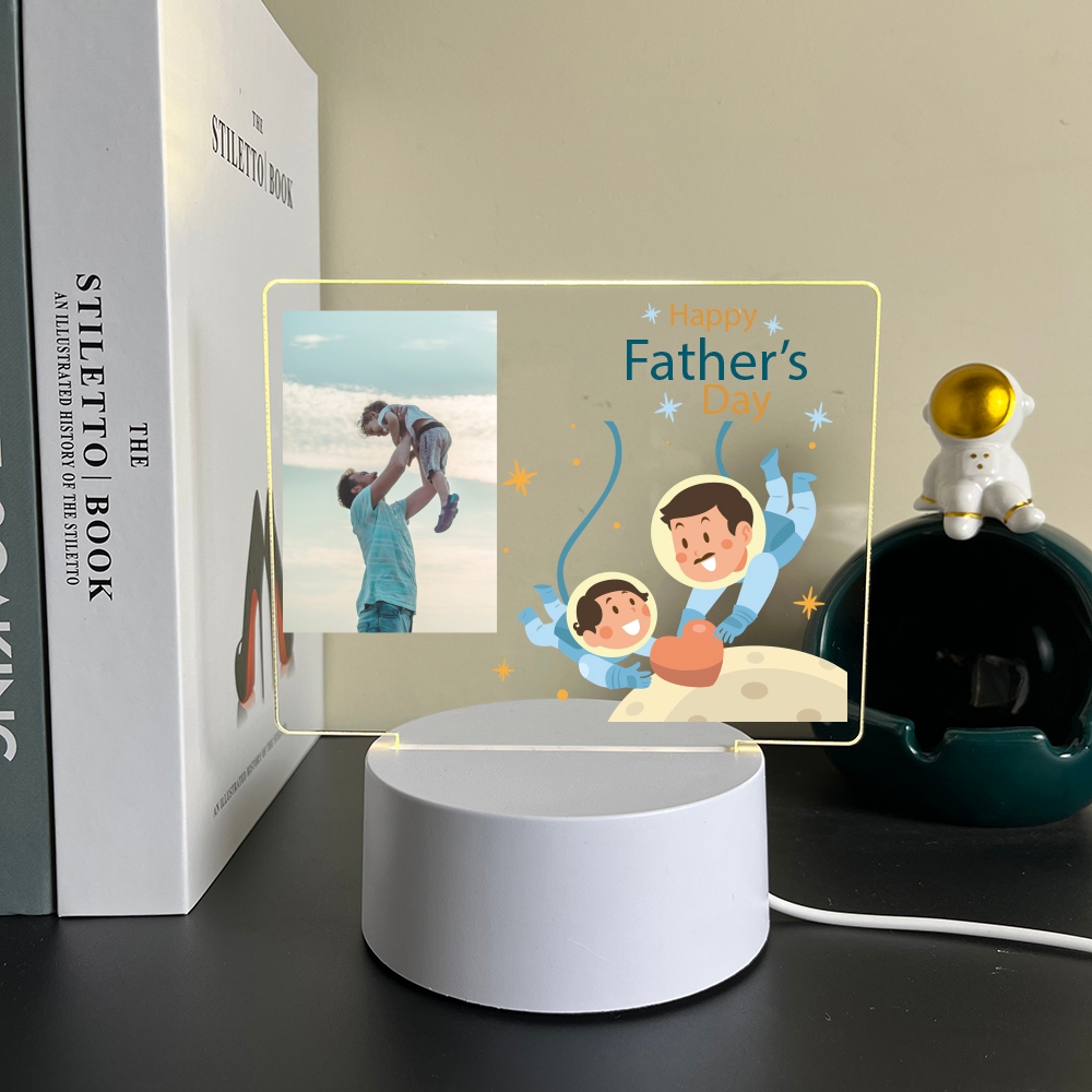 Personalized customized photos as a commemorative gift for father, 3D ...