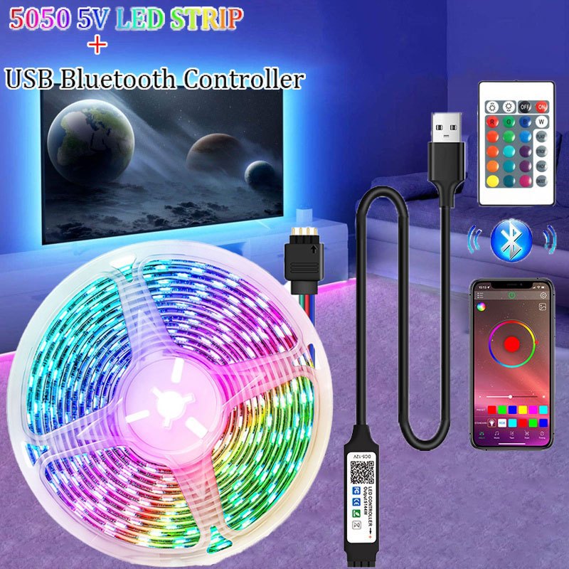 LED Usb Strip Lights 5050/2835 RGB 16Colours Changing warm Led remote ...