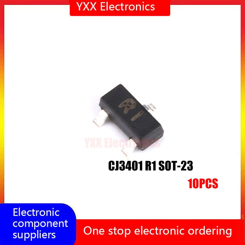 10 original genuine CJ3401 R1 SOT-23 P-channel 30V/-4.2A SMT MOSFET ...