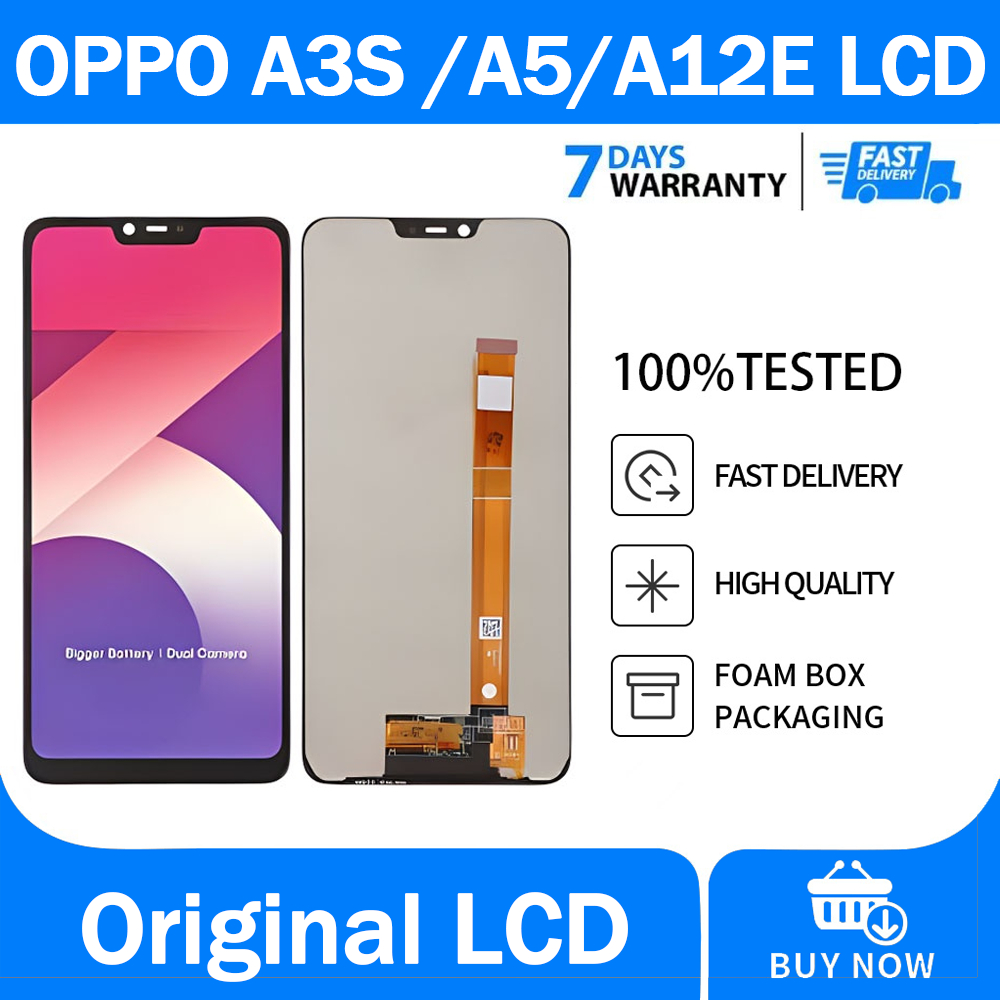 (AAA LCD)OPPO A3S LCD A5 A12E LCD DISPLAY TOUCH SCREEN ASSEMBLY FOR REPLACEMENT | Shopee Philippines