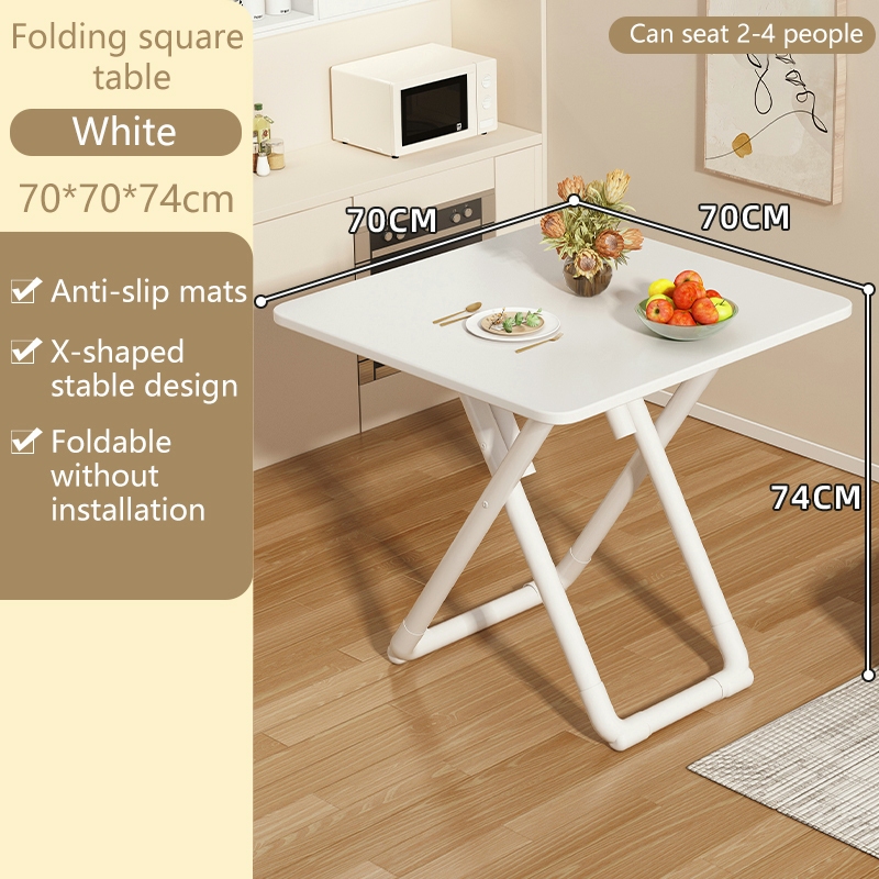 Foldable Dining Table Wooden Folding Table Table Household Simple ...