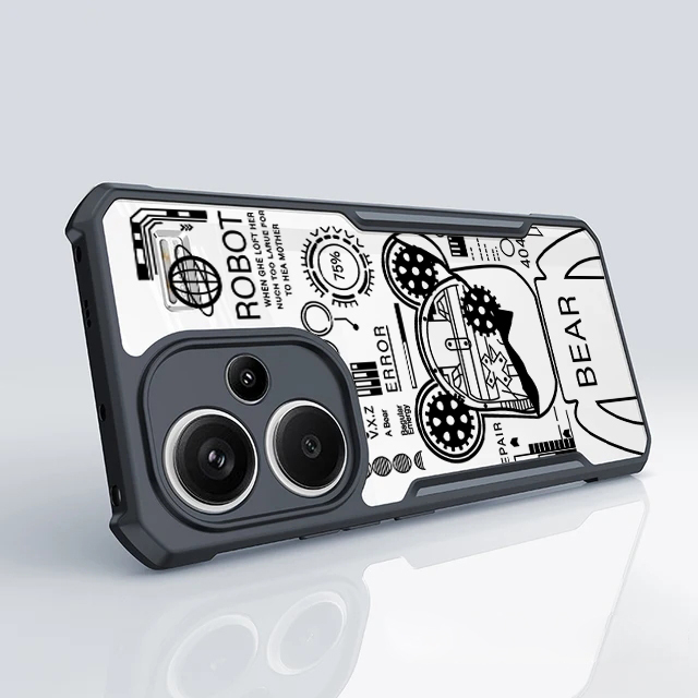 Mechanical Bear Casing XIAOMI POCO M6 Pro 4G X6 Pro 5G Metal Style Case ...