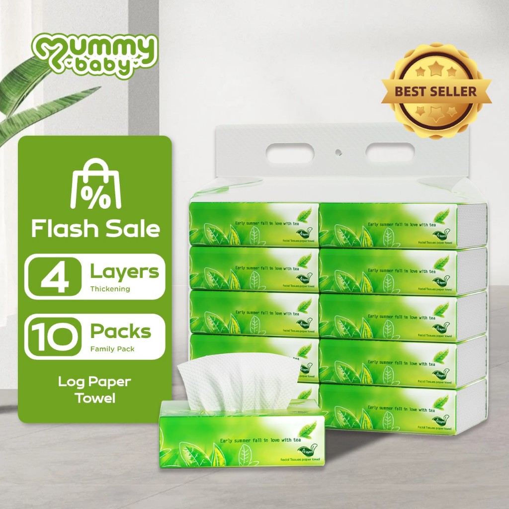 【10 packing】 Organic green tea Tissue Facial Tissue order Tissue 4-Ply ...
