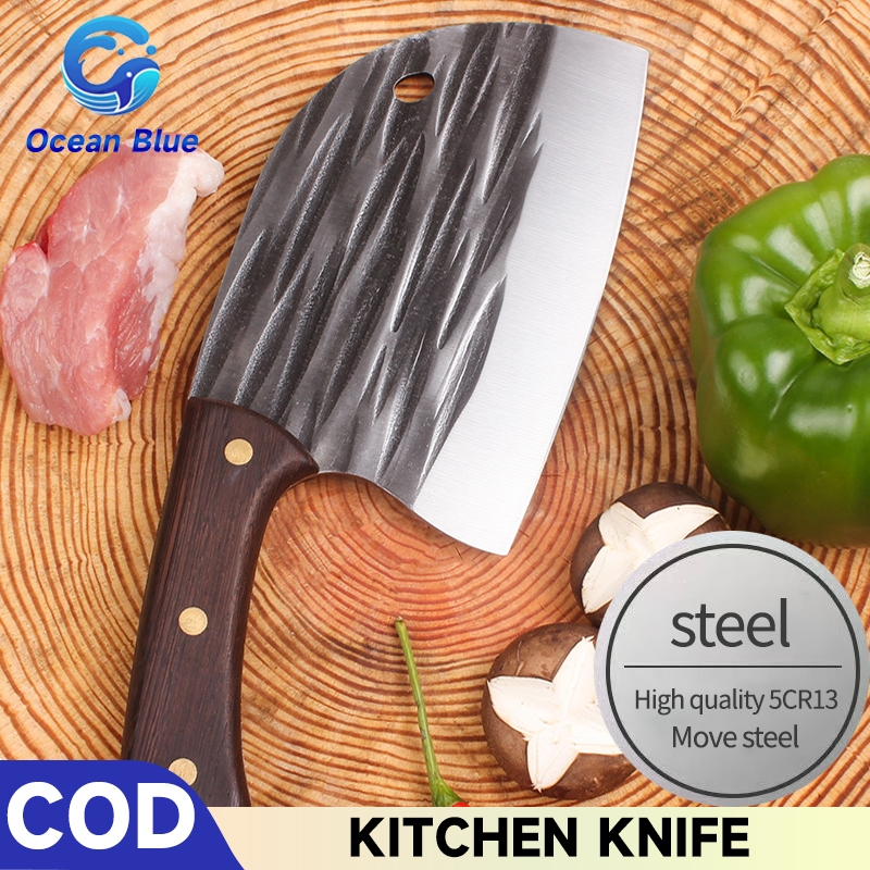 Handmade Forged Kitchen Knife Hammer Stainless Steel Chef's Chopper ...