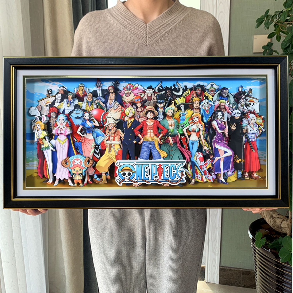 one piece Art Painting 3D Decoration Anime draw luffy Nami all family ...